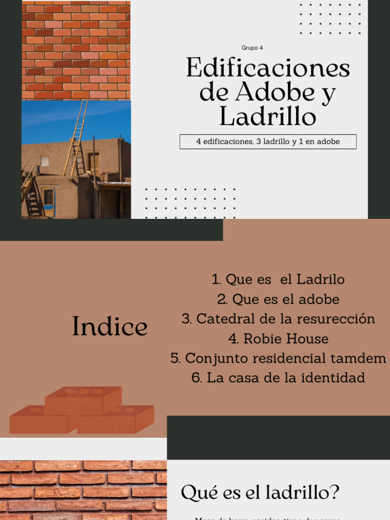 Edificaciones de Ladrillo y Adobe: Ejemplos | PDF | Ladrillo | Arquitecto