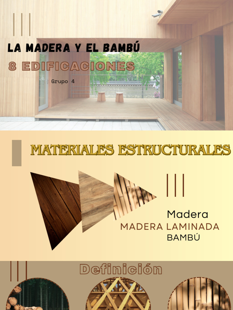 T1 Edificaciones de Madera, Madera Laminada y Bambú | PDF | Madera ...