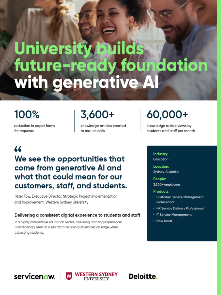 Western Sydney Uni's AI-Driven Digital Transformation | PDF ...