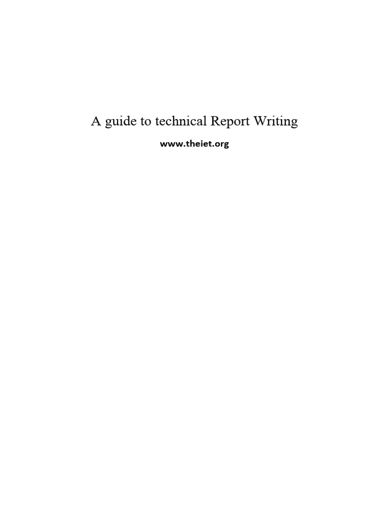 A Guide to Technical Report Writing | PDF | Abstract (Summary) | Knowledge