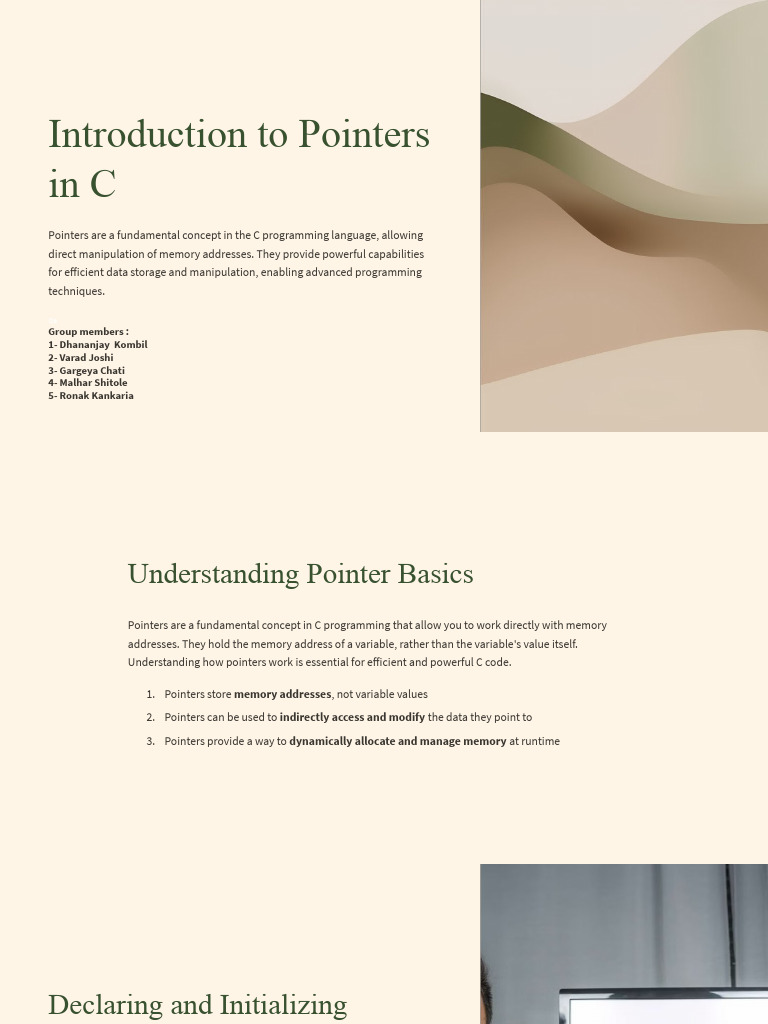 Introduction To Pointers In C 1 Pdf Pointer Computer Programming