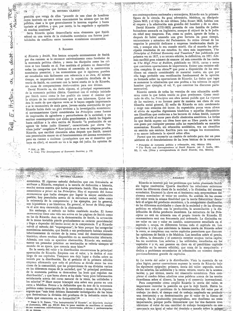 Eric Roll Ricardo y Malthus | PDF