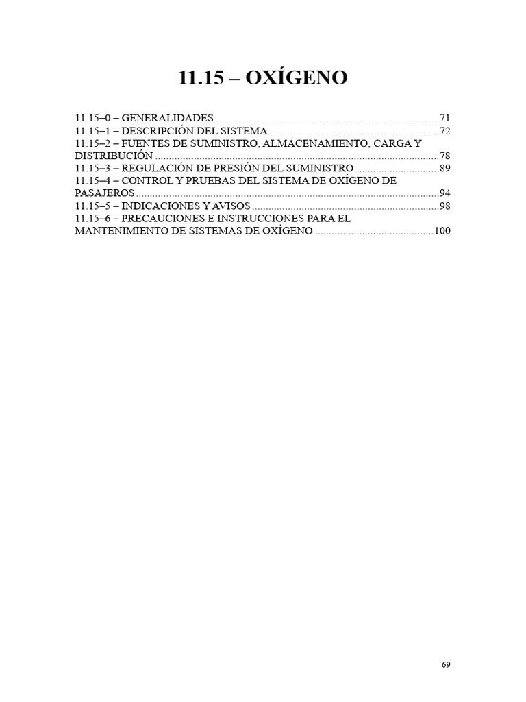 ATA 35 Oxígeno | PDF | Oxígeno