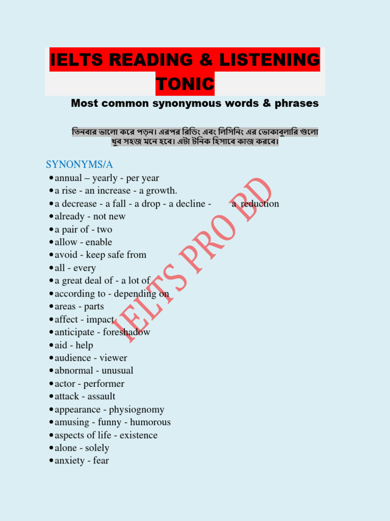 V Ielts Reading & Listening Vocabulary Antibiotics | PDF | Poverty ...