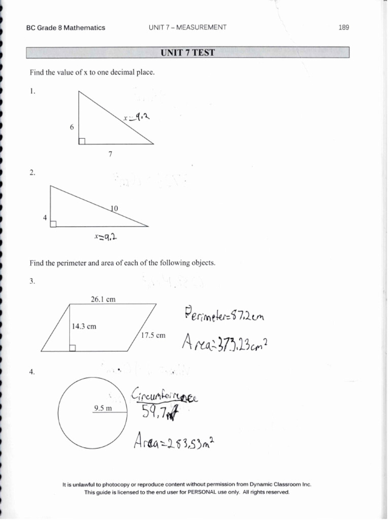 NiMi Math 8 Unit 7 Test Review, May 2024 | PDF