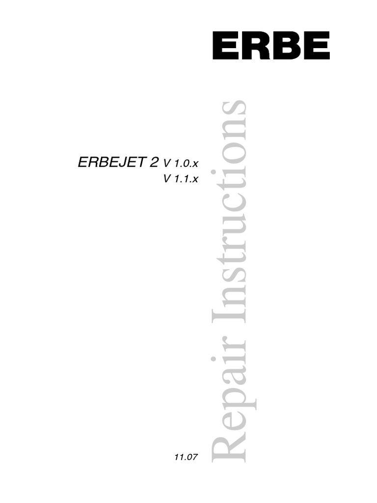 Manual de Reparación ERBEJET 2 ING | PDF | Power Supply | Input/Output