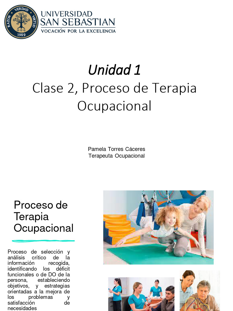 Clase 2 Proceso TO TOSFA | Descargar gratis PDF | Terapia ocupacional | Evaluación