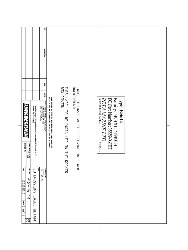 212-09414 EU Label Beta14 Rev00 Use Rev 01 | PDF