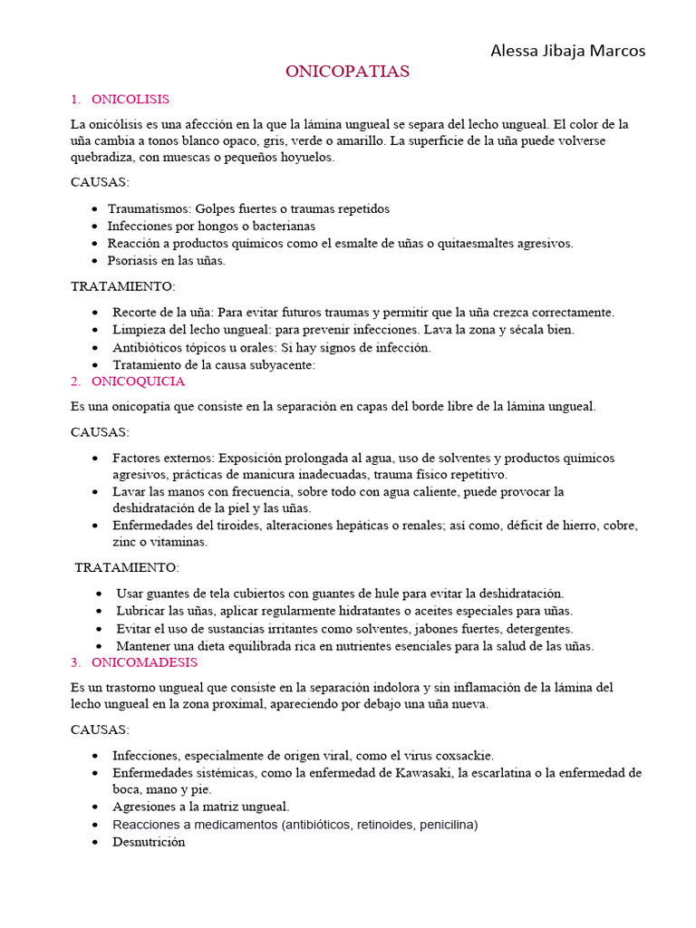 ONICOPATIAS | PDF | Clavo (anatomía) | Psoriasis