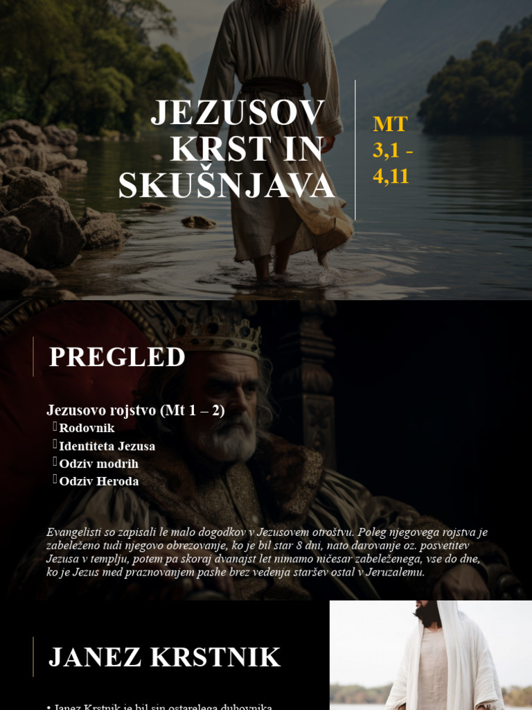 Jezusov KRST in Skušnjava | PDF