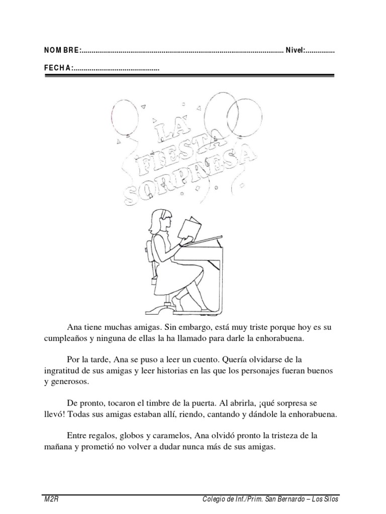 Actividades de Comprension Lectora 1 | PDF | Ocio