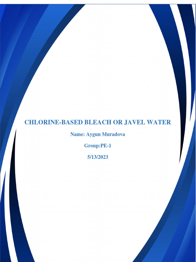 Javel Water | PDF | Bleach | Titration