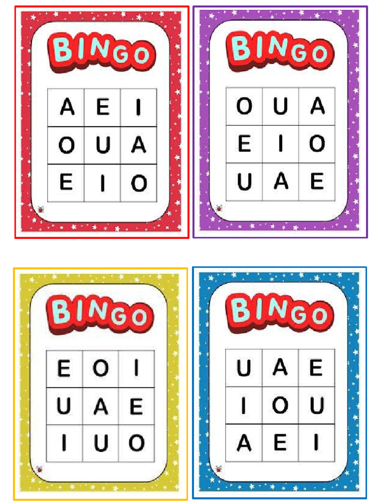 Bingo de Vocales | PDF