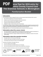 Bexley Secondary Selection Test Guide | PDF
