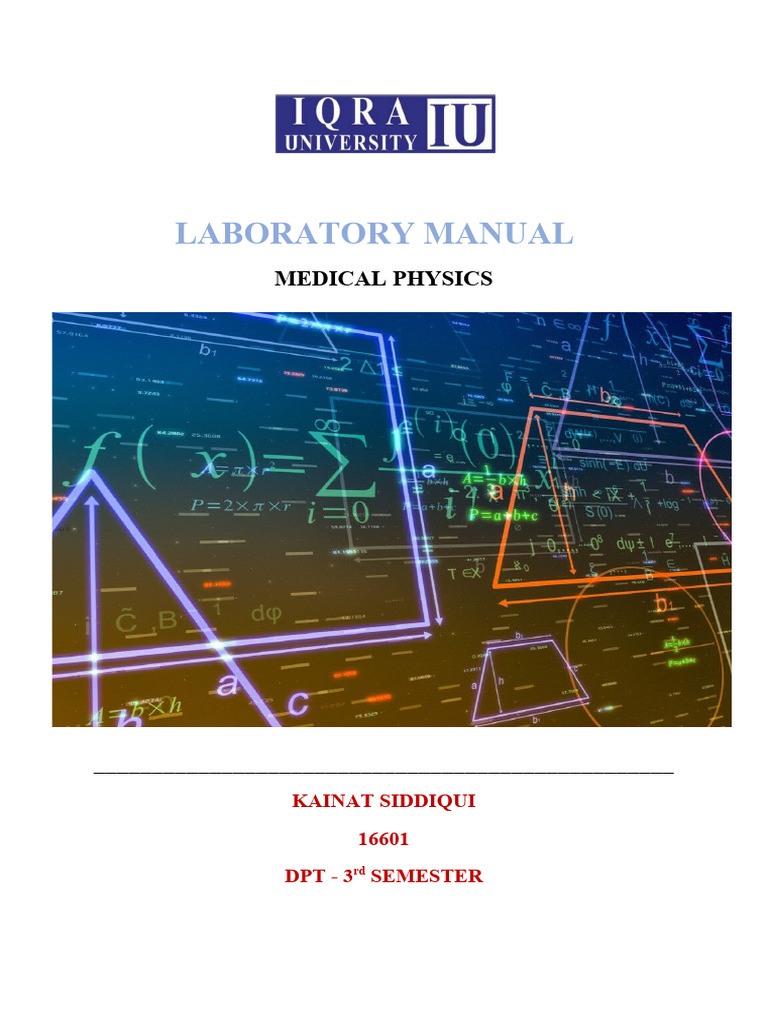 MEDICAL PHYSICS MANUAL | PDF | Electromagnetic Induction | Reflection (Physics)