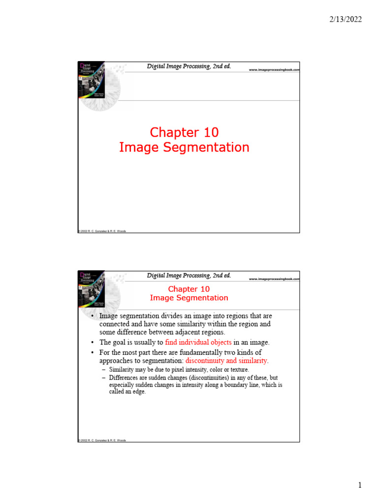 Ch10_Segmentation | PDF | Image Segmentation | Vision