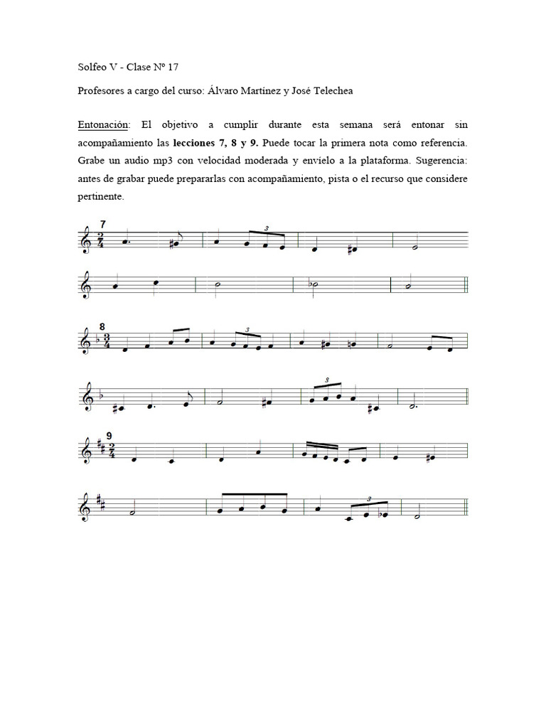 Solfeo V: Escalas Menores y Entonación | PDF | Escala (música) | Escala menor