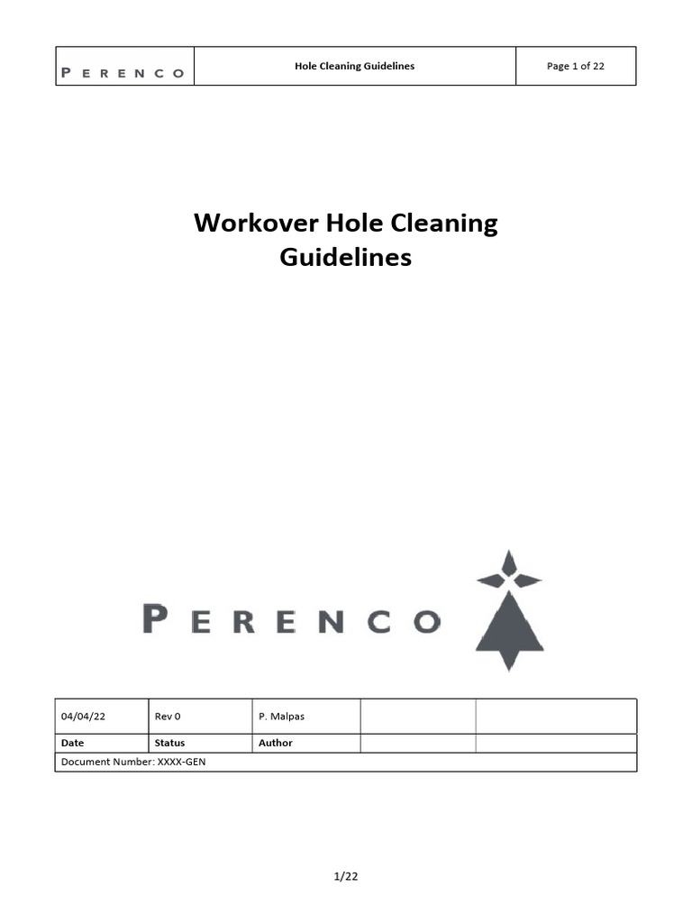 WO Hole Cleaning Guidelines | Download Free PDF | Flow Measurement ...