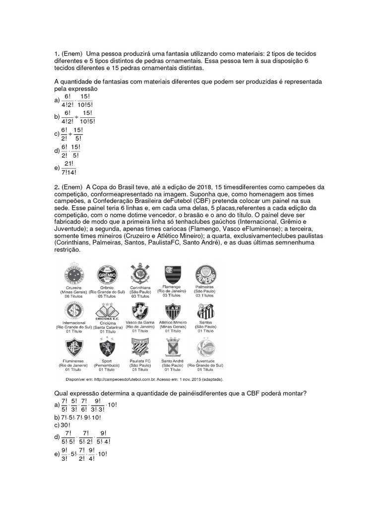 Aula Combinatória | PDF