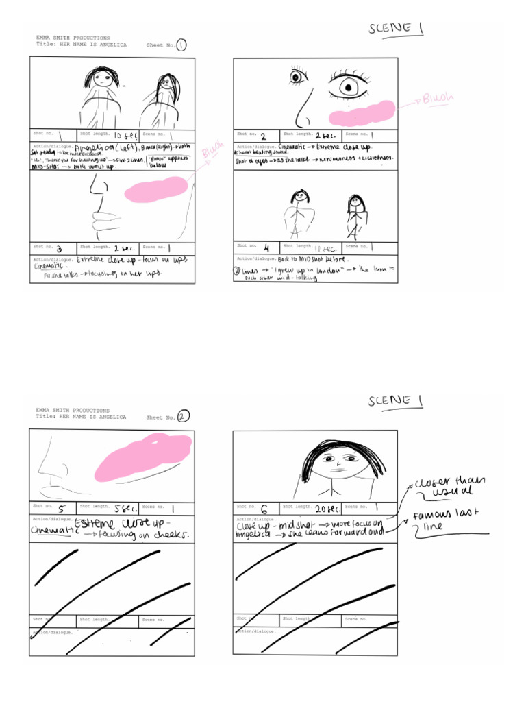 Storyboards First Draft | PDF