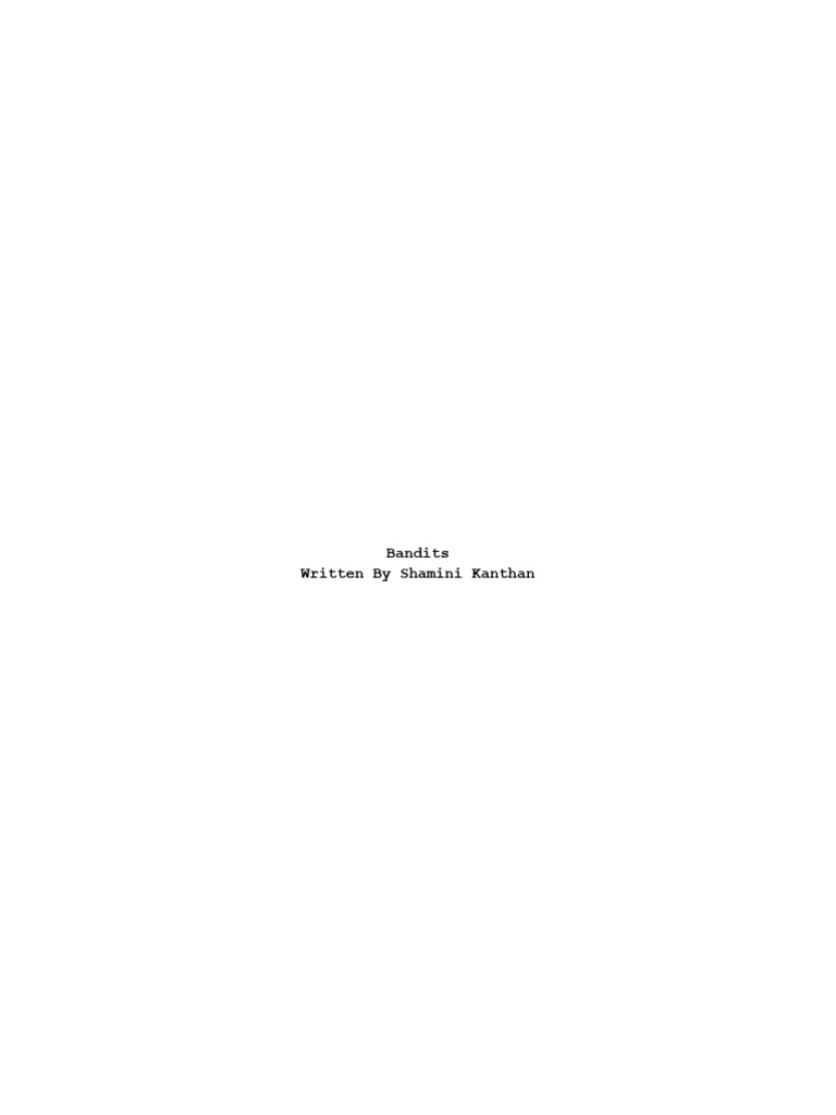 Bandits Script Draft 4 Pdf