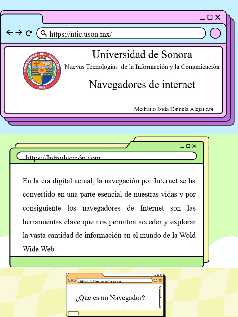 Presentación Navegadores de Internet | PDF | Red mundial | Internet y web
