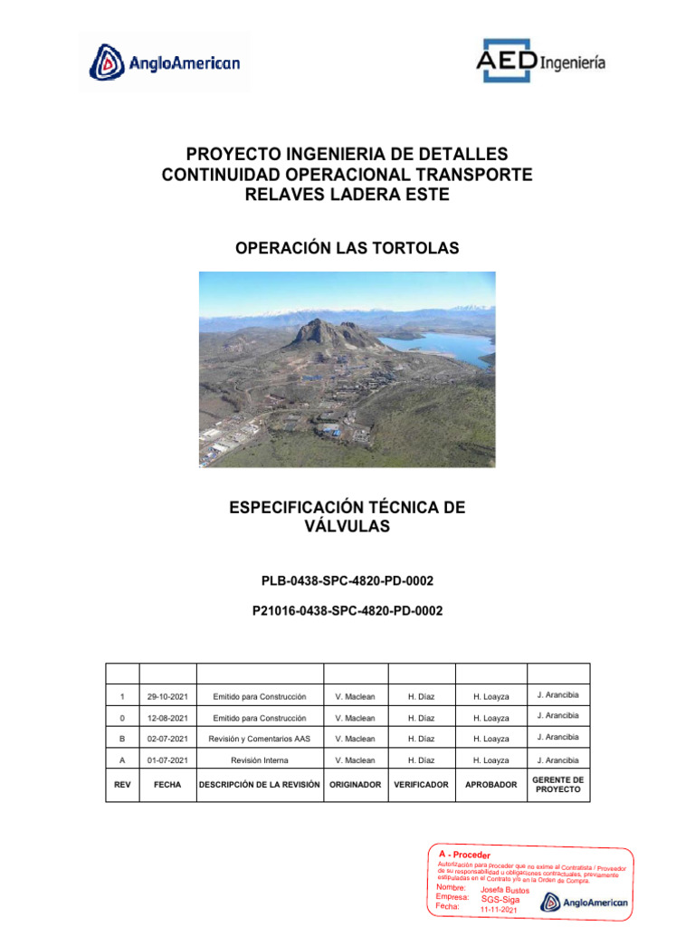 Espesificaciones Tecnicas Valavulas 2 PLB-0438-SPC-4820-PD-0002-1 - A ...