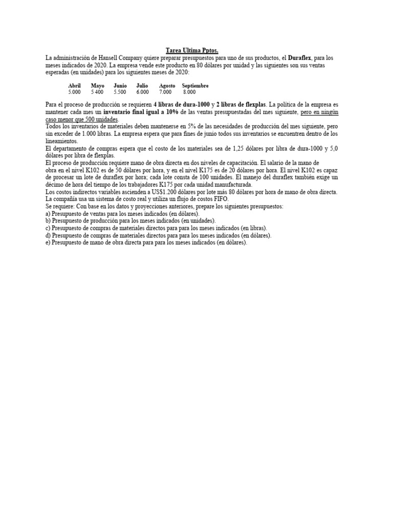 Tarea Ppto 2024-01 Diu | PDF