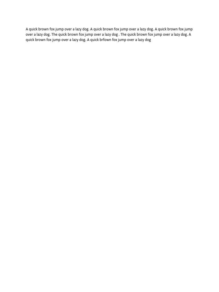 A Quick Brown Fox Jump Over A Lazy Dog | PDF