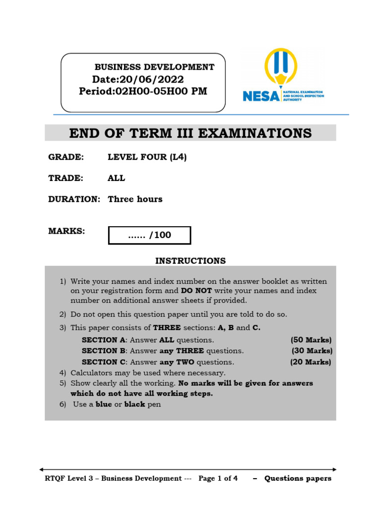 L4 Business Plan Development-Paper | PDF | Swot Analysis | Business ...