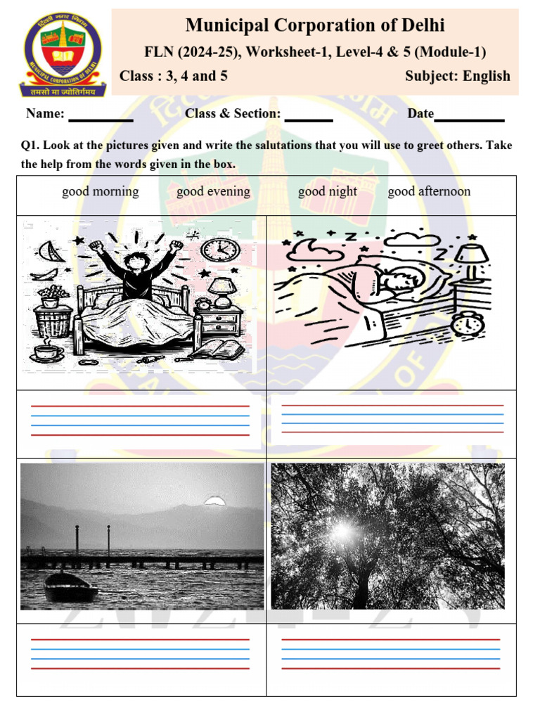 FLN English Worksheets for Class 5 | PDF