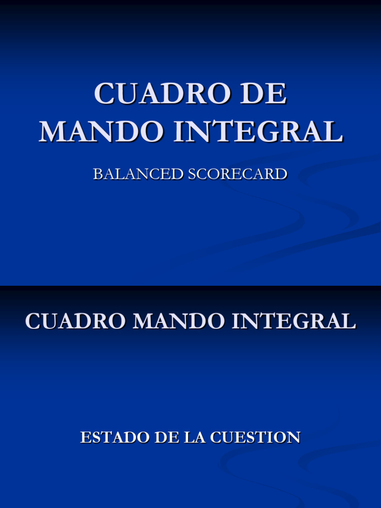 01.- Cuadro de Mando Integral | PDF | Business | Economias