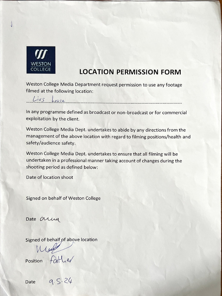 Location-Permission Forms | PDF