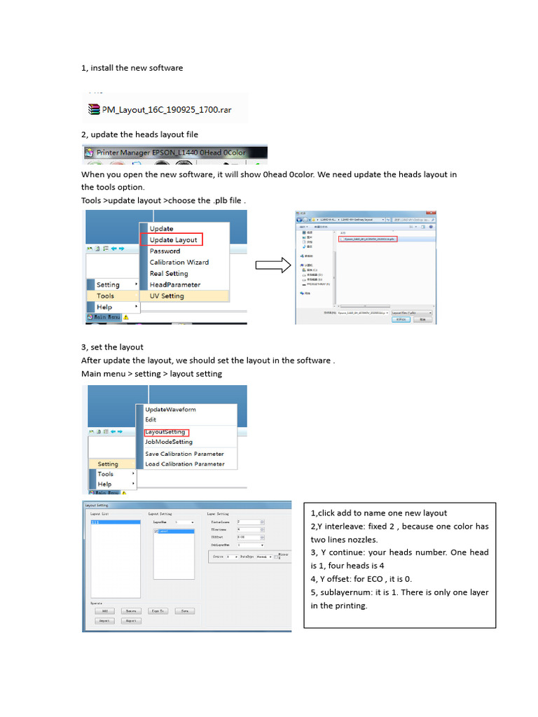 Software Setup & Layout Guide | PDF