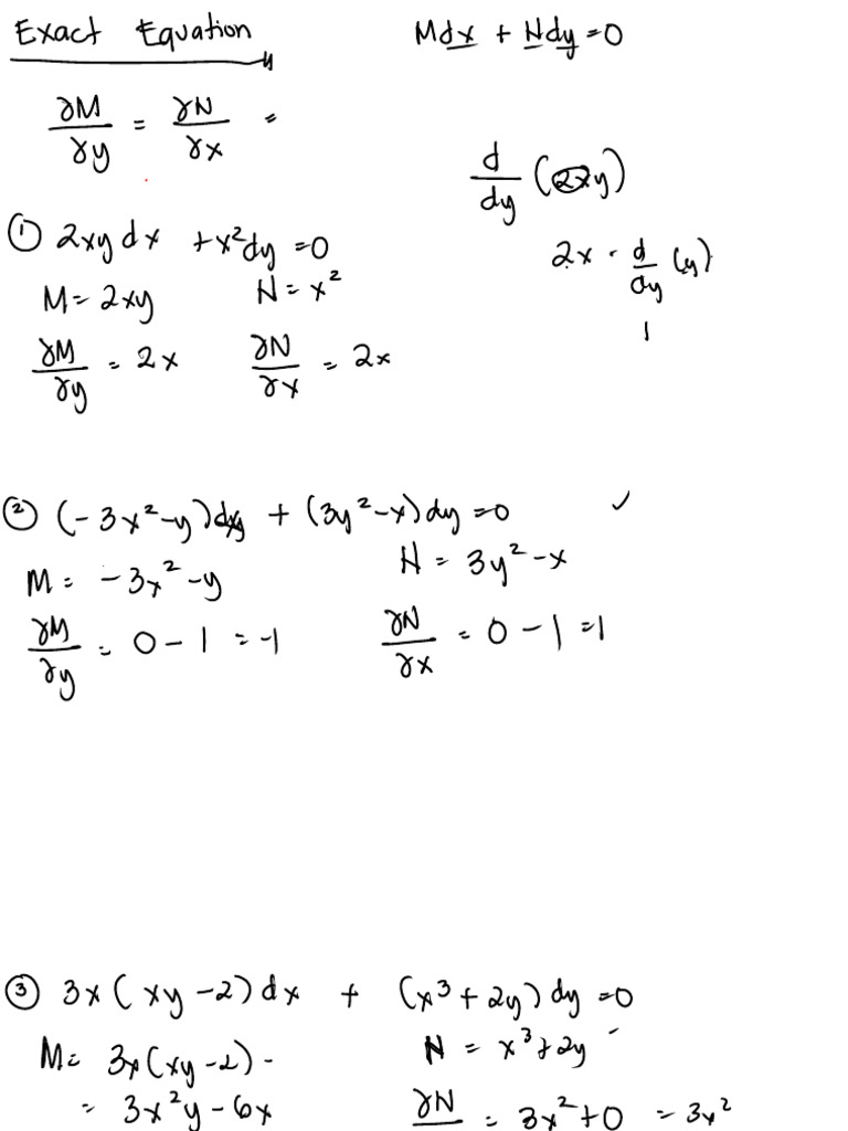 MATH04 - EE - Exact and Linear | PDF