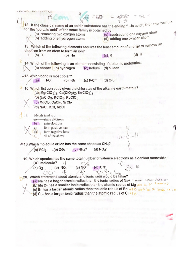 SCH3U (1) - Part23 | PDF