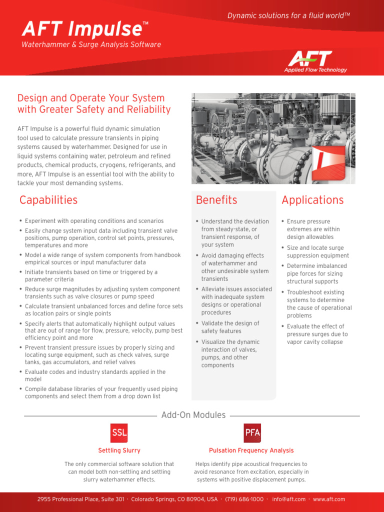 AFT Impulse | PDF | Pump | Fluid Dynamics