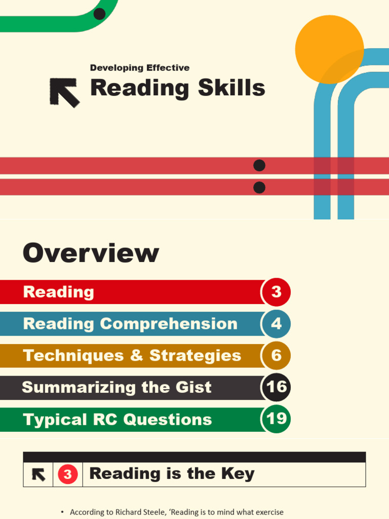 Unit 3 - Developing Effective Reading Skills | PDF | Reading Comprehension | Speed Reading