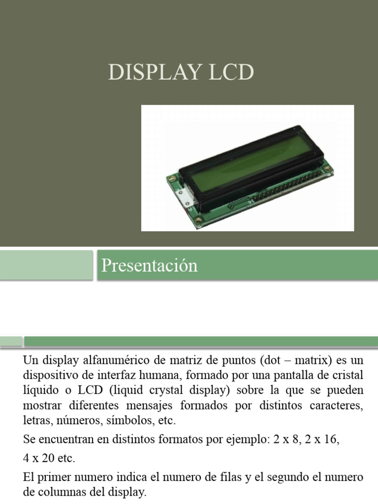 Configuración de Display LCD Alfanumérico | PDF