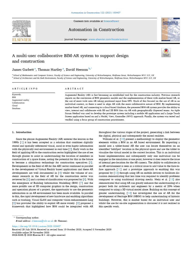 C02 Garbett | Download Free PDF | Augmented Reality | Building Information Modeling