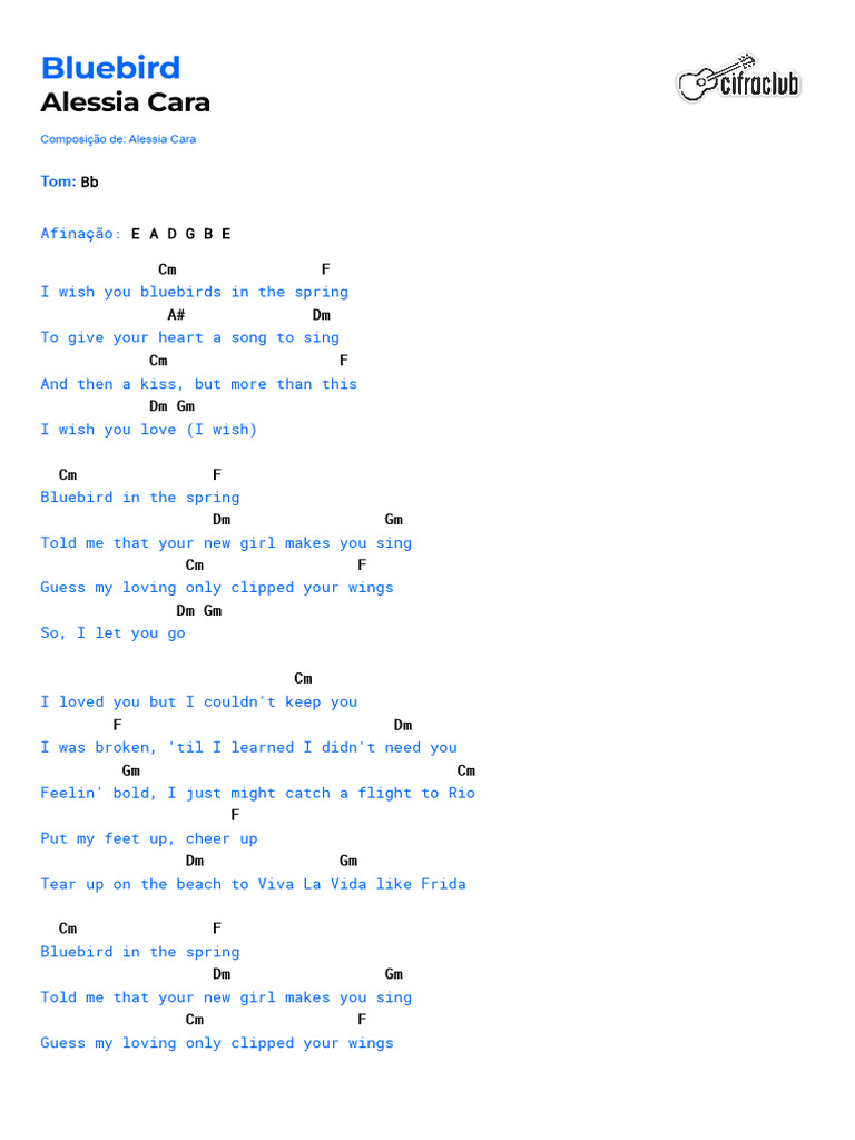 3 - Alessia Cara - Bluebird | PDF