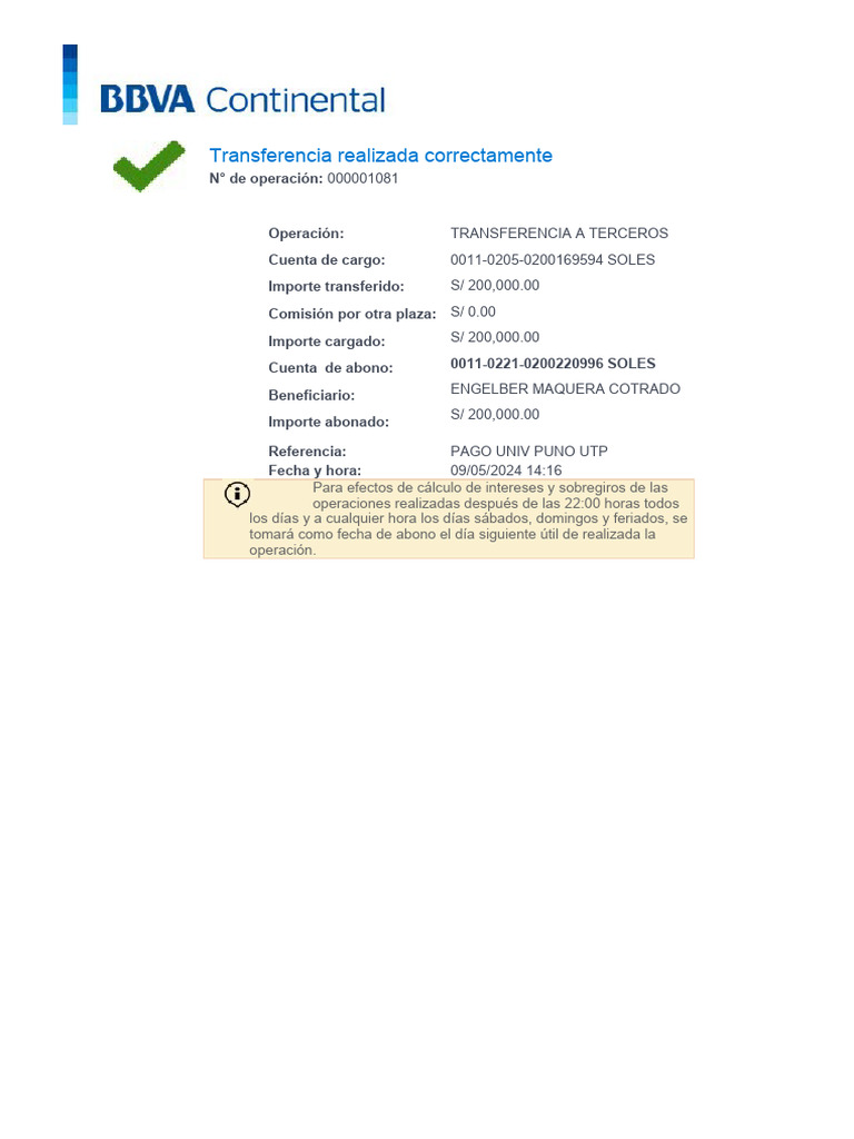 Baucher DE DEPOSITO A CUENTA | PDF
