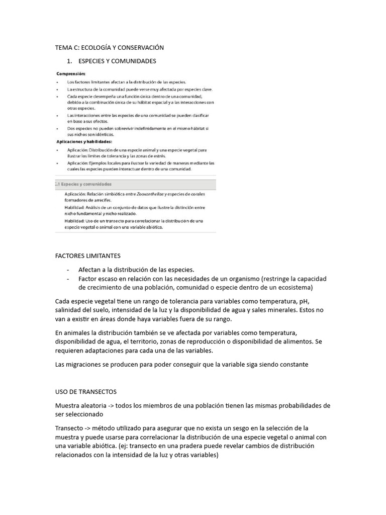 Tema C Biología | PDF | Biomasa (Ecología) | Ecosistema