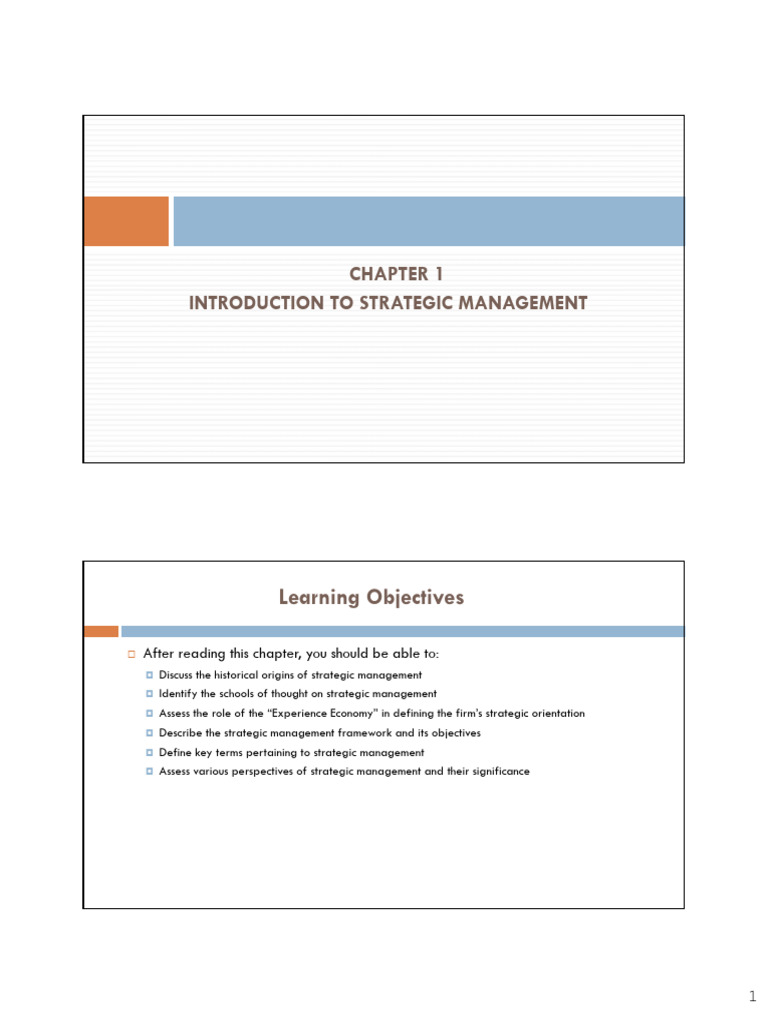 Chapter 1 Slides | PDF | Strategic Management | Competitive Advantage