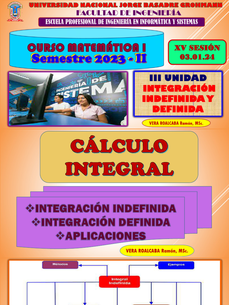 15ava Sesion Matematica I Esis-2023 - Ii | PDF | Integral | Derivado