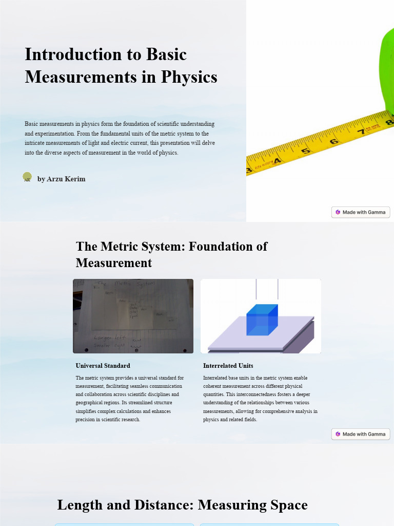 Introduction To Basic Measurements in Physics | PDF | Measurement ...