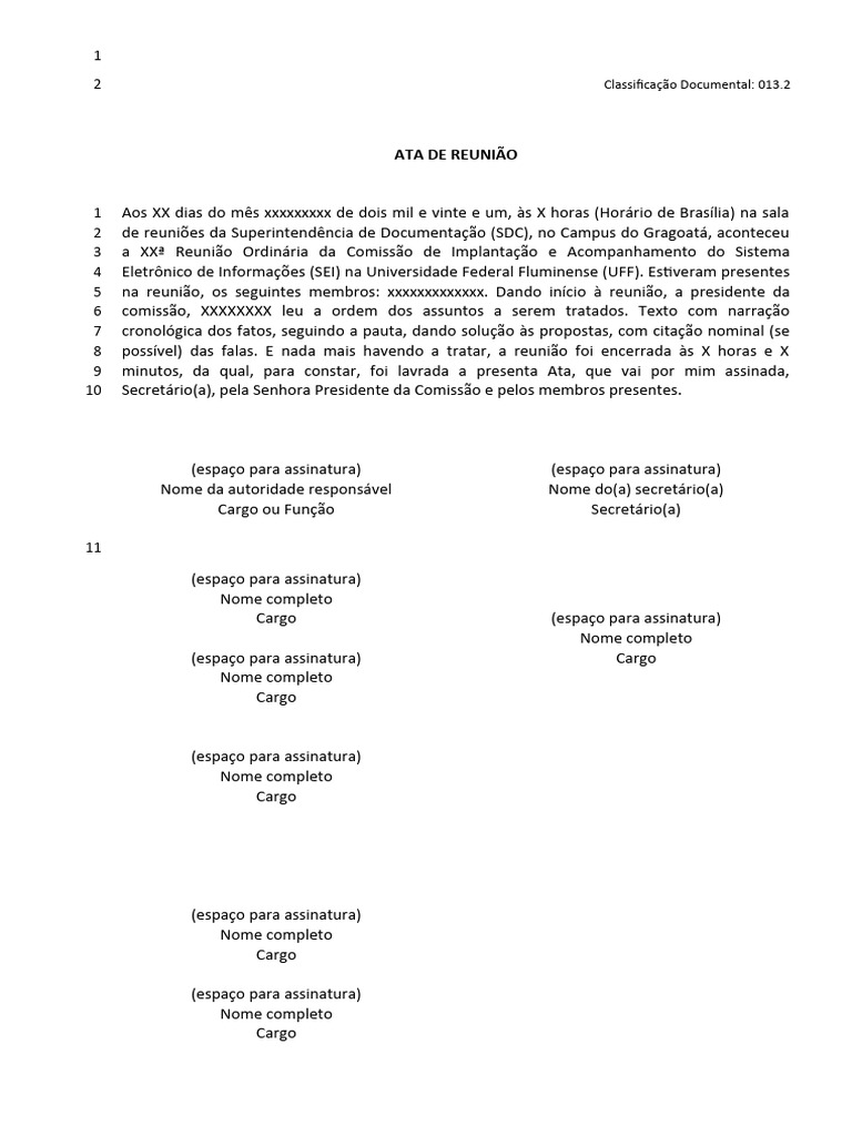 Modelo Editavel de Ata | PDF