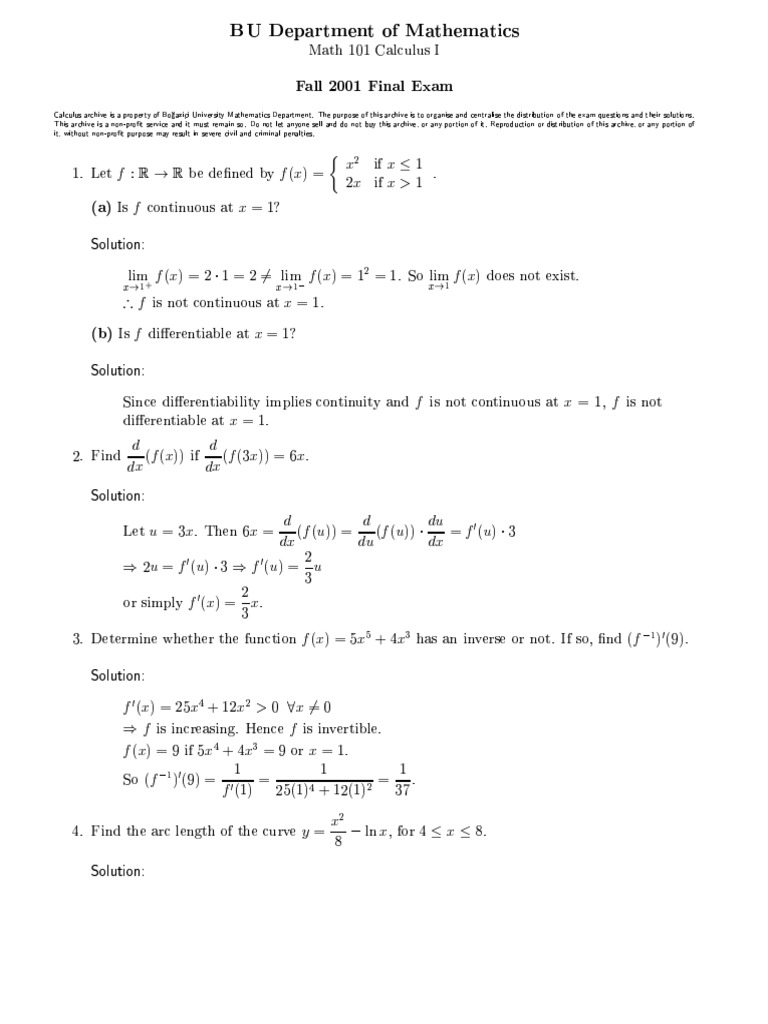 Math 101 Fin | PDF