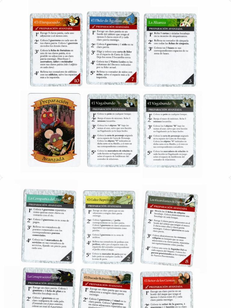 Root - Cartas ADSET - Español - También Llamado Preparación Avanzada | PDF