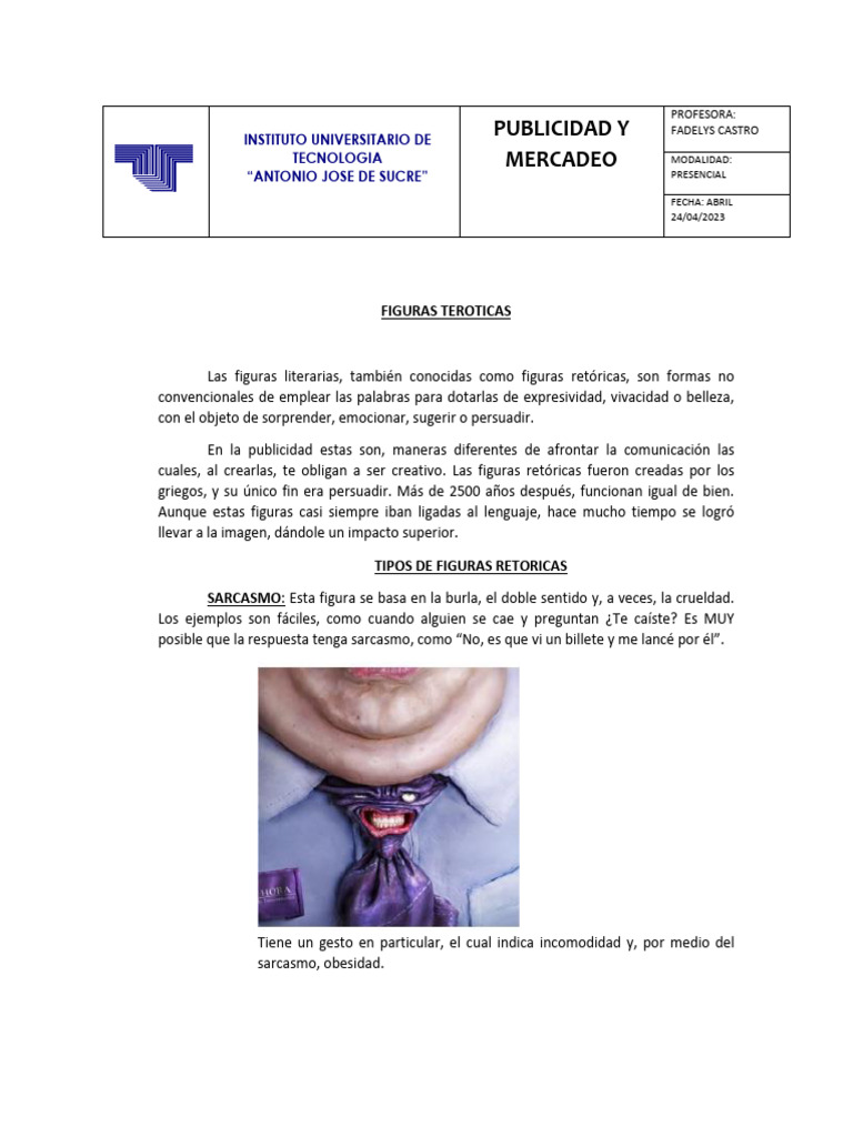 Figuras Retóricas en Publicidad | PDF | Metáfora | Humor
